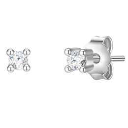 Glanzst&uuml;cke M&uuml;nchen Paar Ohrstecker GLANZST&Uuml;CKE M&Uuml;NCHEN "Set: GSM215", silber, wei&szlig;, Ohrringe, Damen, 2,5,mit Zirkonia, Silber 925 (Sterlingsilber), aus Sterling Silber
