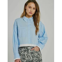 Blusentop NORR "NORR Shirt Cest", Damen, Gr. 36, light blau, Obermaterial: 100% Baumwolle, Blusen Blusentop