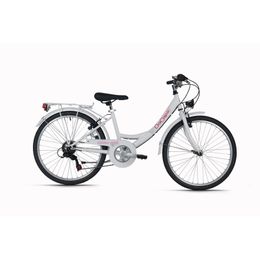 Jugendfahrrad Dacapo "Dacapo Kinderfahrrad 24'' Balloon 6 G&auml;nge" Gr. 36, wei&szlig;, Fahrr&auml;der, Kinder, 36cm, 24 Zoll (60,96cm) hinten: 24 Zoll (60,96cm)