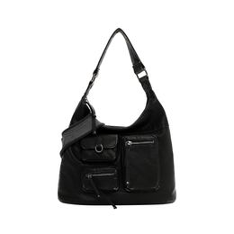 Beuteltasche SURI FREY "Beutel SFY Batty", Damen, Gr. B/H/T: 36cm x 37cm x 14cm 0, schwarz (schwarz 100), Polyurethan, Taschen Beuteltasche