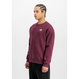 Sweater Alpha Industries "Basic Sweatshirt SL", Herren, Gr. XL, schwarz cherry, Obermaterial: 80% Baumwolle, 20% Polyester, regular fit, Sweatshirts Sweater