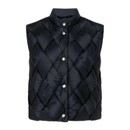 JOOP! Steppweste JOOP "Vroni", Damen, Gr. 38, dunkelblau, Web, Obermaterial: 100% Nylon, unifarben, regular fit taillenbedeckt, Rundhals, Westen Steppweste, Regular fit mit Stehkragen