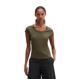 Marc O'Polo MARC O'POLO Damen T-Shirt "aus softem Modal-Organic-Cotton-Mix"mossy earth, Basic, Gr. XL, unifarben, Obermaterial: 50% Modal, 50% Baumwolle, Shirts