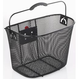 FISCHER BIKE Fahrradkorb FISCHER FAHRRAD, schwarz, Taschen, B/H/T: 25cm x 34cm, Metall, B:25cm H:34cm