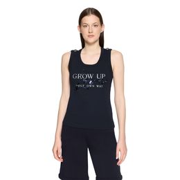 T-Shirt Betty Barclay "Damen mit Rippenstruktur", Damen, Gr. 36, dunkelblau, Rippware, Obermaterial: 95% Baumwolle, 5% Elasthan, tailliert normal, Rundhals, Shirts T-Shirt