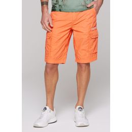 Cargoshorts CAMP DAVID, Herren, Gr. L, Normalgr&ouml;&szlig;en, orange, Web, Material: 100% Baumwolle, unifarben, regular fit knielang, Hosen, aus Baumwolle