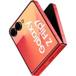 Samsung Smartphone "Galaxy Z Flip 7", Energieeffizienz: B (A-G), rot (coral rot), 512 GB, Mobiltelefone