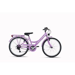 Jugendfahrrad Dacapo "Dacapo Kinderfahrrad 24'' Snow 6 G&auml;nge" Gr. 36, lila, lila, Fahrr&auml;der, Kinder, 36cm, 24 Zoll (60,96cm) hinten: 24 Zoll (60,96cm)