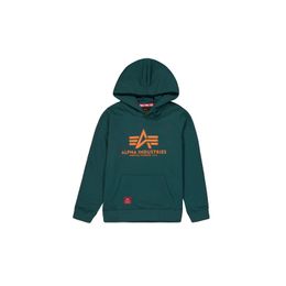 Hoodie Alpha Industries "Basic Hoodie BL K", M&auml;dchen, Gr. 10, gr&uuml;n (force gr&uuml;n), Obermaterial: 80% Baumwolle, 20% Polyester, regular fit, Sweatshirts Hoodie