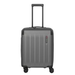 Hartschalen-Trolley Travelite "DYNAMIIC Reisekoffer Hartschale", Gr. B/H/T: 40cm x 55cm x 23cm 43 l, grau (anthrazit), ABS, unifarben mit Farbeins&auml;tzen, Koffer, ABS-Hartschale und Volumenerweiterung