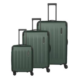 Trolleyset Travelite "DYNAMIIC 3-teilig Hartschale", gr&uuml;n, ABS, unifarben mit Farbeins&auml;tzen, Koffer-Sets, ABS-Hartschale und Volumenerweiterung
