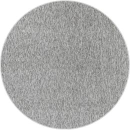 Teppich Ayyildiz Teppiche "Nizza 1800 Kurzflorteppich", grau (hellgrau), H:6mm &Oslash;:120cm, Polypropylen, Teppiche, Teppich, pflegeleicht, leicht melierter Kurzflor, ringsum gekettelt, Wohnzimmer