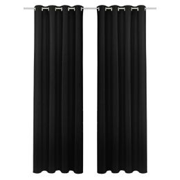 Vorhang OTTO HOME "SOLA" Gr. 1, schwarz, B:130cm H:145cm, Polyester, Polyester, Gardinen, blickdicht, &Ouml;sen-Aufh&auml;ngung, w&auml;rmeabweisend,, 1er oder 2er Set