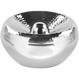 Aschenbecher Fink "APOLLO", silber (silberfarben), H:6,2cm &Oslash;:13cm, Edelstahl, M&uuml;lleimer, Aschenbecher, aus Edelstahl, outdoorgeeignet