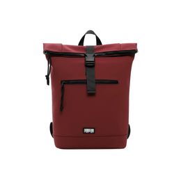 Emily & Noah Rucksack EMILY & NOAH "Rucksack E&N Kairo", Damen, Gr. B/H/T: 37cm x 39cm x 12cm, rot (bordo 629), Obermaterial: 60% Polyurethan PU. 40% Polyester PES., Rucks&auml;cke Rucksack