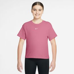 T-Shirt Nike Sportswear "G NSW TEE BOXY ESSNTL LBR", M&auml;dchen, Gr. L, peony, Jersey, Obermaterial: 100% Baumwolle, normal, Rundhals, Shirts T-Shirt, f&uuml;r Jugendliche, sportlicher Stil, Kurzarm, Rundhalsausschnitt