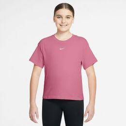 T-Shirt Nike Sportswear "G NSW TEE BOXY ESSNTL LBR", Jungen, Gr. L, peony, Jersey, Obermaterial: 100% Baumwolle, normal, Rundhals, Shirts T-Shirt, f&uuml;r Jugendliche, sportlicher Stil, Kurzarm, Rundhalsausschnitt