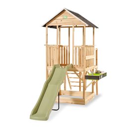 EXIT Panorama 550 Holzspielhaus mit Rutsche, Balkon und K&uuml;che