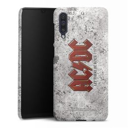 DeinDesign Galaxy A50 Handy Premium Case Smartphone Handyh&uuml;lle Schutzh&uuml;lle matt Logo Acdc Merchandise Premium Case