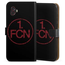 DeinDesign Galaxy XCover 6 Pro Handy Klapph&uuml;lle Handyh&uuml;lle aus Kunst Leder schwarz Flip Case Merchandise Sideflip mit langer Lasche