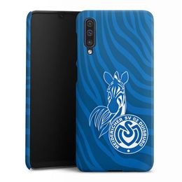 DeinDesign Galaxy A50 Handy Premium Case Smartphone Handyh&uuml;lle Schutzh&uuml;lle matt Merchandise Msv Duisburg Zebra Premium Case