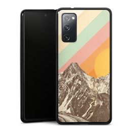 DeinDesign Galaxy S20 FE 5G Handy Silikon H&uuml;lle Case schwarz Handyh&uuml;lle Retro Mountain Sunshine