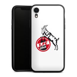 DeinDesign iPhone Xr Handy Premium Silikon H&uuml;lle Handyh&uuml;lle schwarz Case Official Licensed Product Coat Of Arms 1. Fc K&ouml;ln Silikon Premium Case