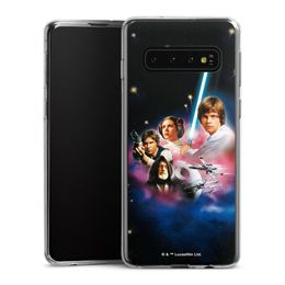 DeinDesign Galaxy S10 Handy Slim Case Silikon Handyh&uuml;lle transparent H&uuml;lle extra d&uuml;nn Star Wars Lightsaber Merchandise Silikon Slim Case