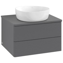 Villeroy & Boch Villeroy und Boch Antao Waschtisch-Unterschrank K18110GK 60x36x50cm, Waschbeckenplattenfarbe Lack, anthracite matt lacquer