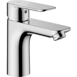Hansa HansaBASIC XL Waschtischarmatur 5552220300006 Metall-Ablaufgarnitur, Kaltstartfunktion, Ausladung 112mm, chrom