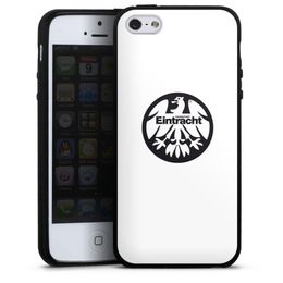 DeinDesign iPhone SE (2016-2019) Handy Silikon H&uuml;lle Case schwarz Handyh&uuml;lle Eintracht Frankfurt Logo Eagle