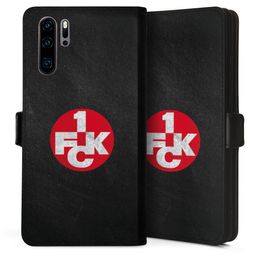 DeinDesign Huawei P30 Pro Handy Klapph&uuml;lle Handyh&uuml;lle aus Kunst Leder schwarz Flip Case 1. Fc Kaiserslautern Official Licensed Product 1. Fck Sideflip mit langer