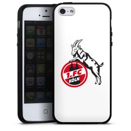 DeinDesign iPhone SE (2016-2019) Handy Silikon H&uuml;lle Case schwarz Handyh&uuml;lle Official Licensed Product Coat Of Arms 1. Fc K&ouml;ln