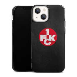 DeinDesign iPhone 13 Mini Handy Slim Case extra d&uuml;nn Silikon Handyh&uuml;lle schwarz H&uuml;lle 1. Fc Kaiserslautern Official Licensed Product 1. Fck Silikon Slim Case