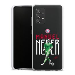 DeinDesign Galaxy A52s 5G Handy Silikon H&uuml;lle Case wei&szlig; Handyh&uuml;lle Fc Bayern M&uuml;nchen Manuel Neuer Official Licensed Product Silikon Case