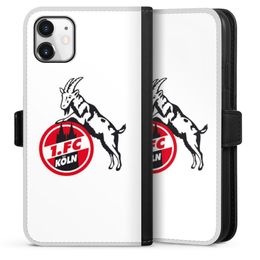 DeinDesign iPhone 11 Handy Klapph&uuml;lle Handyh&uuml;lle aus Kunst Leder schwarz Flip Case Official Licensed Product Coat Of Arms 1. Fc K&ouml;ln Sideflip mit Lasche
