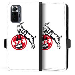 DeinDesign Xiaomi Redmi Note 10 Pro Handy Klapph&uuml;lle Handyh&uuml;lle aus Kunst Leder schwarz Flip Case Official Licensed Product Coat Of Arms 1. Fc K&ouml;ln Sideflip mit 