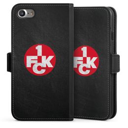 DeinDesign iPhone 8 Handy Klapph&uuml;lle Handyh&uuml;lle aus Kunst Leder schwarz Flip Case 1. Fc Kaiserslautern Official Licensed Product 1. Fck Sideflip mit Lasche