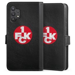 DeinDesign Galaxy A32 4G Handy Klapph&uuml;lle Handyh&uuml;lle aus Kunst Leder schwarz Flip Case 1. Fc Kaiserslautern Official Licensed Product 1. Fck Sideflip mit Lasche