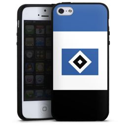 DeinDesign iPhone SE (2016-2019) Handy Silikon H&uuml;lle Case schwarz Handyh&uuml;lle Bundesliga Official Licensed Product Hamburger Sv