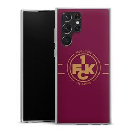 DeinDesign Galaxy S22 Ultra Handy Silikon H&uuml;lle Case transparent Handyh&uuml;lle 1. Fc Kaiserslautern Official Licensed Product 125 Jahre Silikon Case