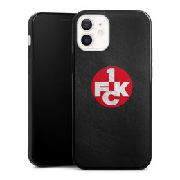 DeinDesign iPhone 12 mini Handy Slim Case extra d&uuml;nn Silikon Handyh&uuml;lle schwarz H&uuml;lle 1. Fc Kaiserslautern Official Licensed Product 1. Fck Silikon Slim Case