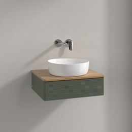 Villeroy & Boch Villeroy und Boch Antao Waschtisch-Unterschrank K07111HL 60x19x50cm, Waschbeckenplattenfarbe honey oak, leaf green matt lacquer