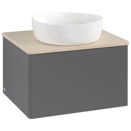 Villeroy & Boch Villeroy und Boch Antao Waschtisch-Unterschrank K29013GK 60x36x50cm, Waschbeckenplattenfarbe botticino, anthracite matt lacquer