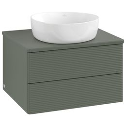 Villeroy & Boch Villeroy und Boch Antao Waschtisch-Unterschrank K18110HL 60x36x50cm, Waschbeckenplattenfarbe Lack, leaf green matt lacquer