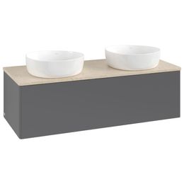 Villeroy & Boch Villeroy und Boch Antao Waschtisch-Unterschrank K35013GK 120x36x50cm, Waschbeckenplattenfarbe botticino, anthracite matt lacquer