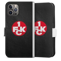 DeinDesign iPhone 12 Pro Handy Klapph&uuml;lle Handyh&uuml;lle aus Kunst Leder wei&szlig; Flip Case 1. Fc Kaiserslautern Official Licensed Product 1. Fck Sideflip mit Lasche