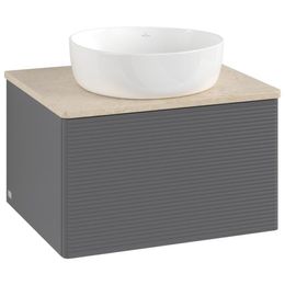 Villeroy & Boch Villeroy und Boch Antao Waschtisch-Unterschrank K29113GK 60x36x50cm, Waschbeckenplattenfarbe botticino, anthracite matt lacquer