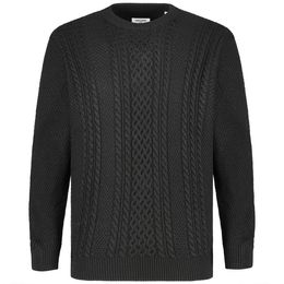 Jack & Jones Herren Gro&szlig;e Gr&ouml;&szlig;en | Jack&Jones Pullover mit Struktur Farbe schwarz Gr&ouml;&szlig;e: 5XL