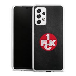 DeinDesign Galaxy A33 5G Handy Silikon H&uuml;lle Case wei&szlig; Handyh&uuml;lle Official Licensed Product 1. Fc Kaiserslautern 1. Fck Silikon Case